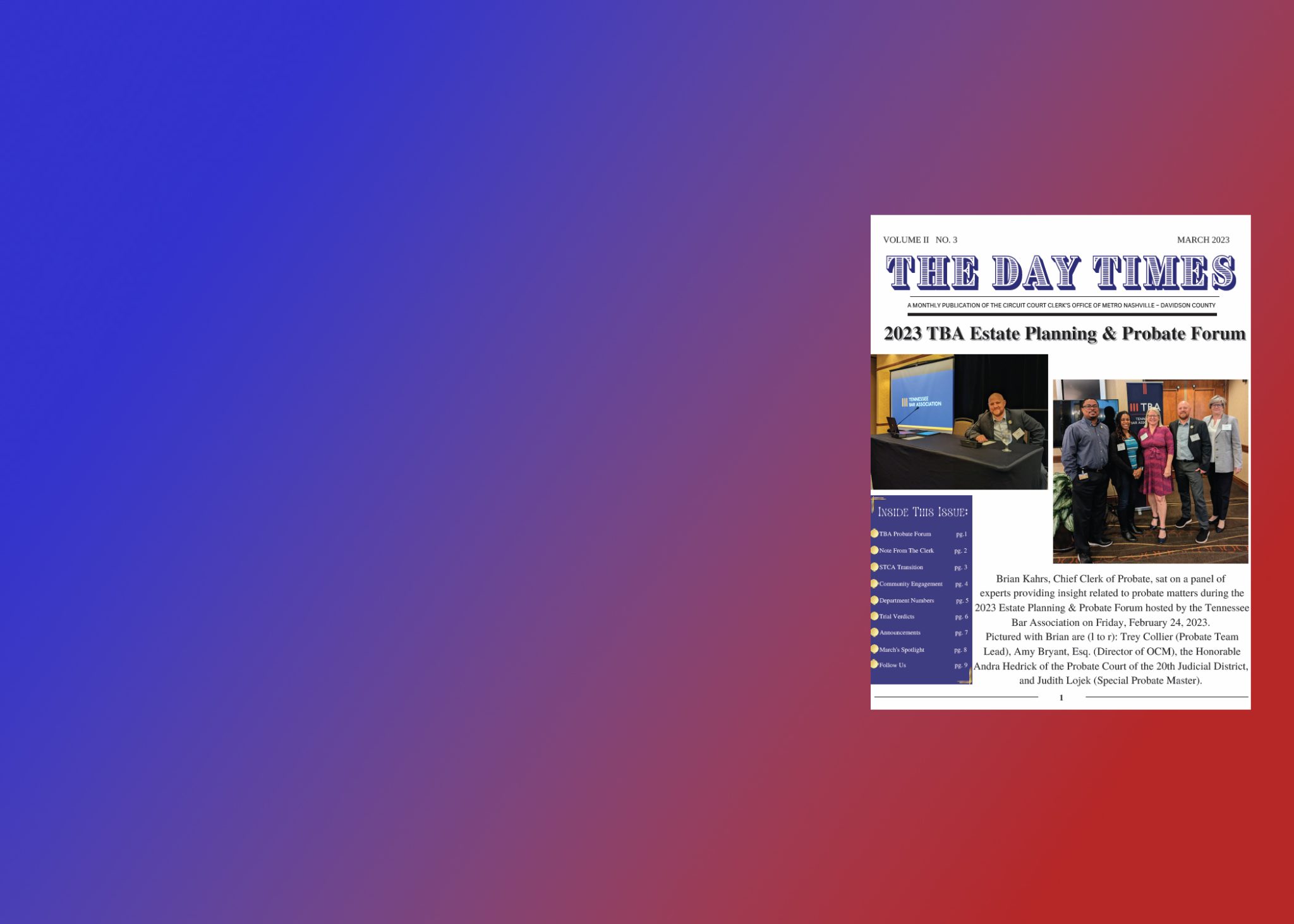 The Day Times, March 2023 – Circuit Court Clerk